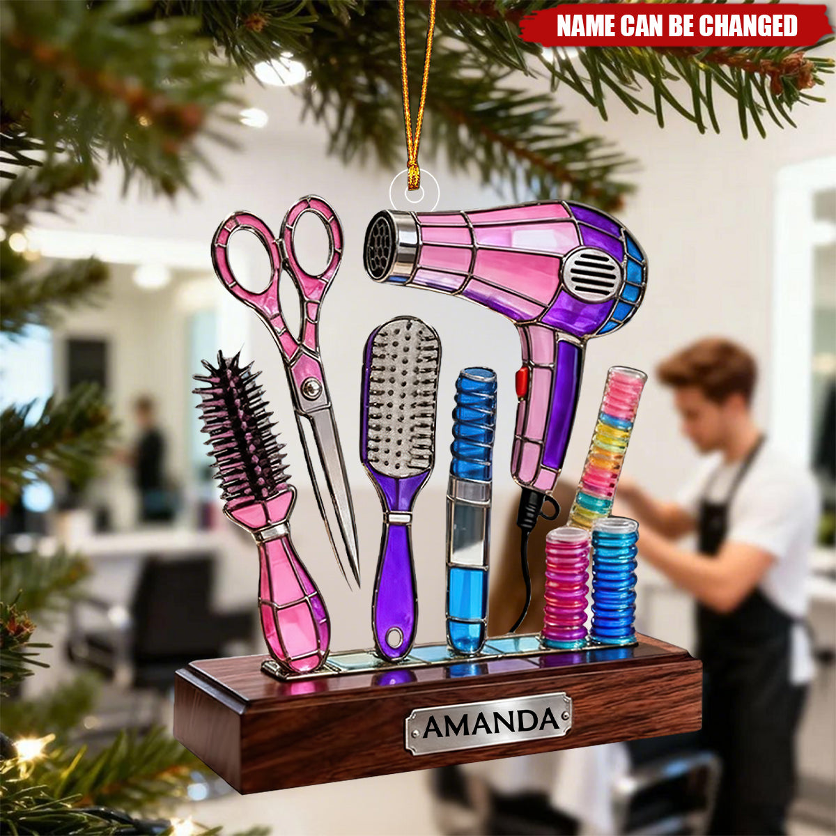 Personalized Hair Stylist Ornament, Hairdresser Christmas Gift, Salon ...