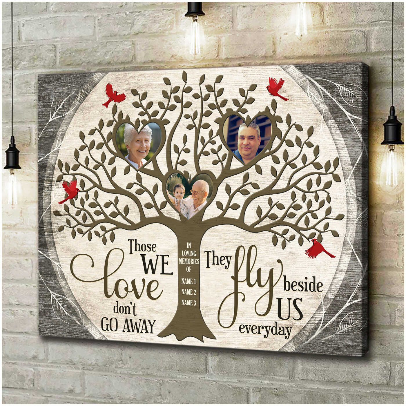 Personalized Family Tree Memorial Poster - helloxe